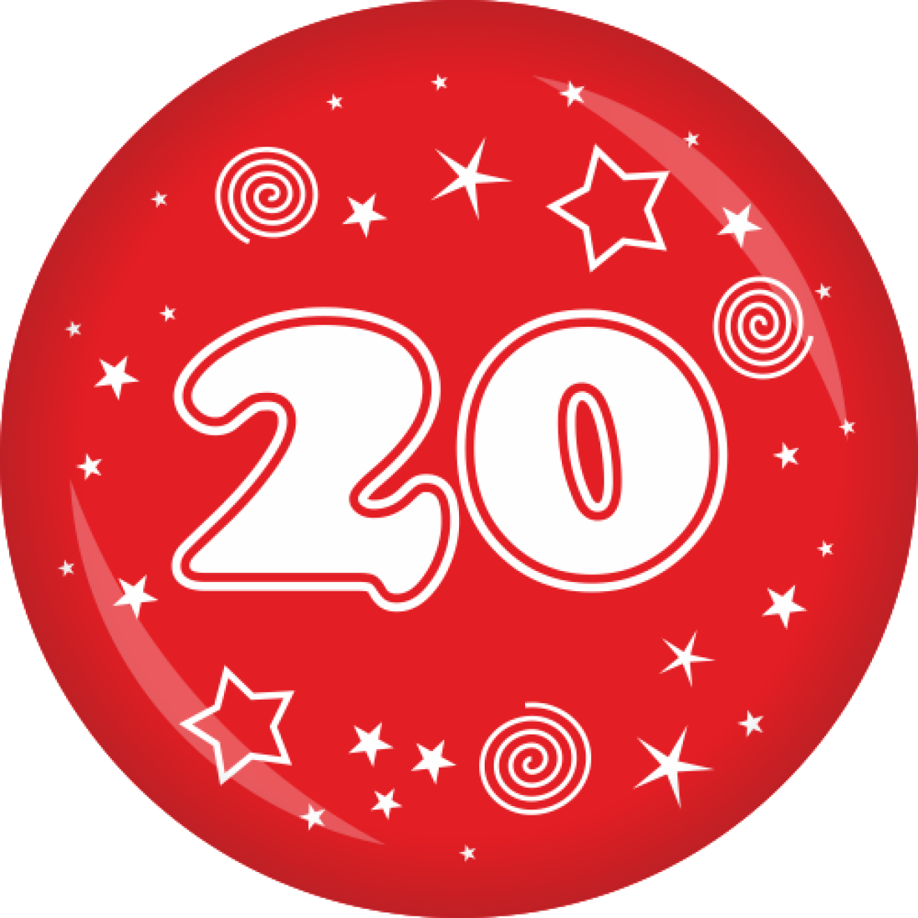 Button Zahl - 20 Ø 50 mm