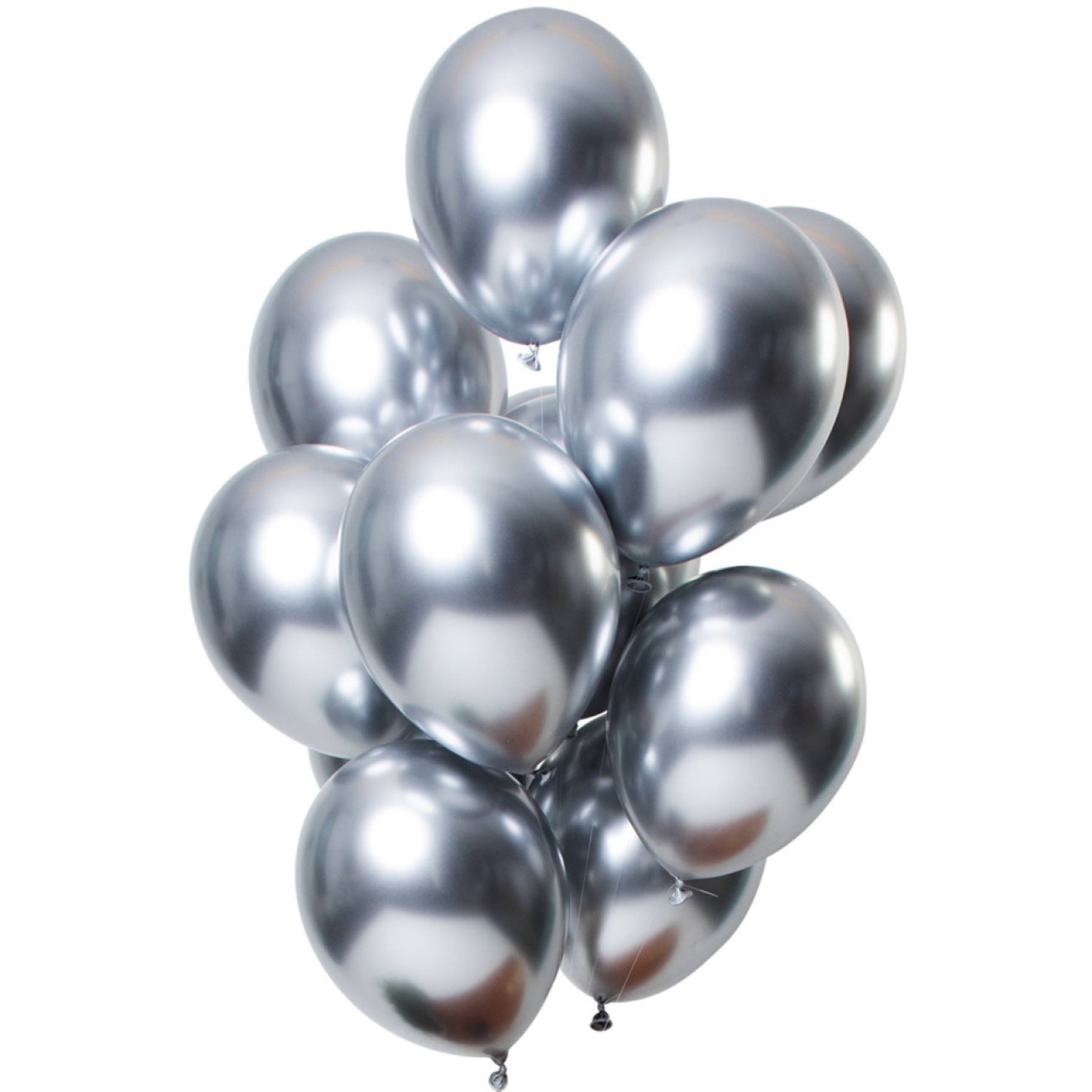 Luftballon Bouquet / Set - Mirror - Silber Ø 30 cm | luftballon.de
