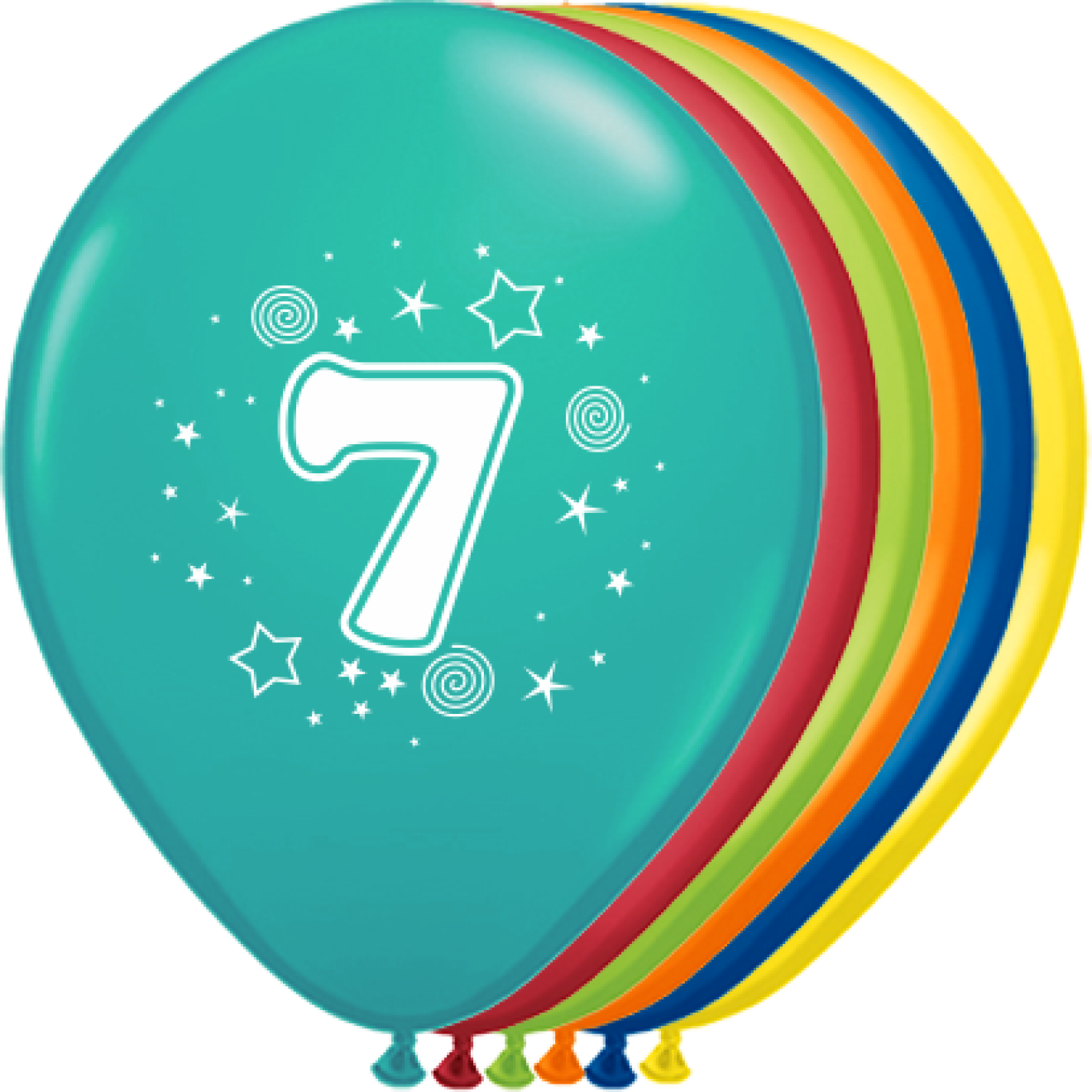 Luftballons Zahl - 7 Ø 30 cm