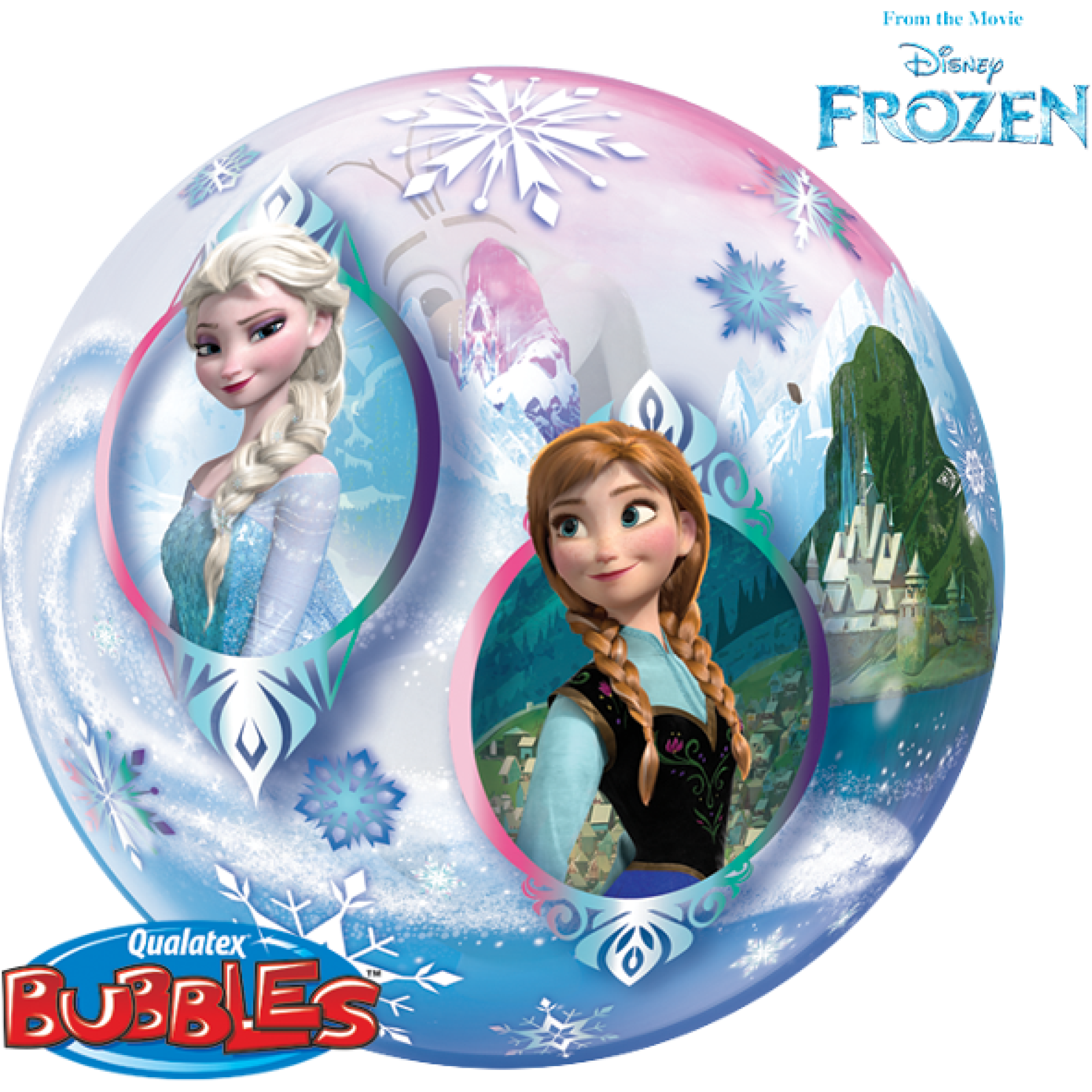 Bubble Ballon Die Eiskönigin (Frozen) - Elsa, Anna & Olaf Ø 56 cm ...